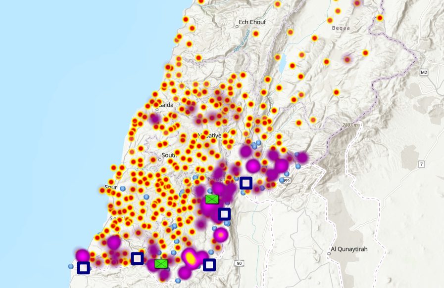 Interactive Map: The Lebanese Front | INSS