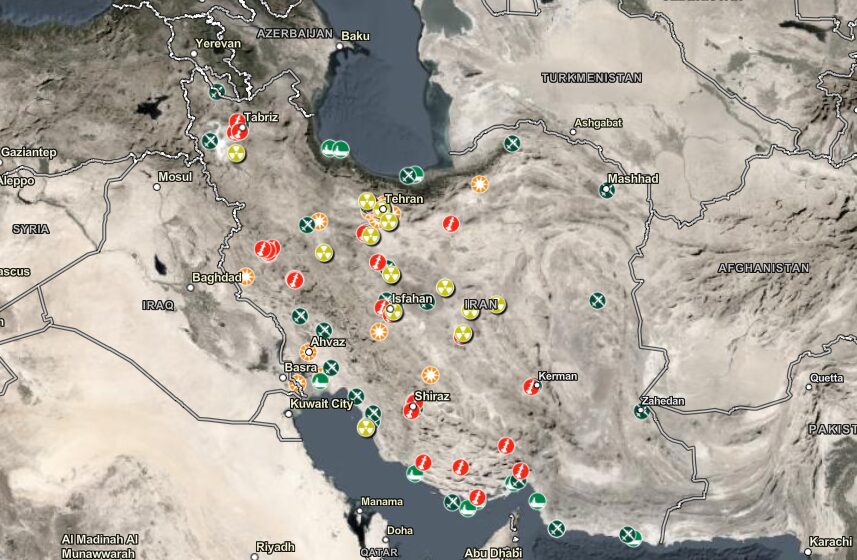 War with Iran – Real-Time Update Map | The INSS
